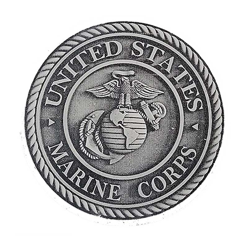 White Ceramic Tile (4.25″ x 4.25″) engraved with the US Marine Corps ...